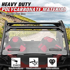 A & UTV PRO Front Full Windshield for Polaris General 1000 /General 4 1000 /XP 1000 /XP 4 1000 2016-2023, Clear Tough Hard Coated Poly Vented Window Accessories, Replace OEM # ‎2884337