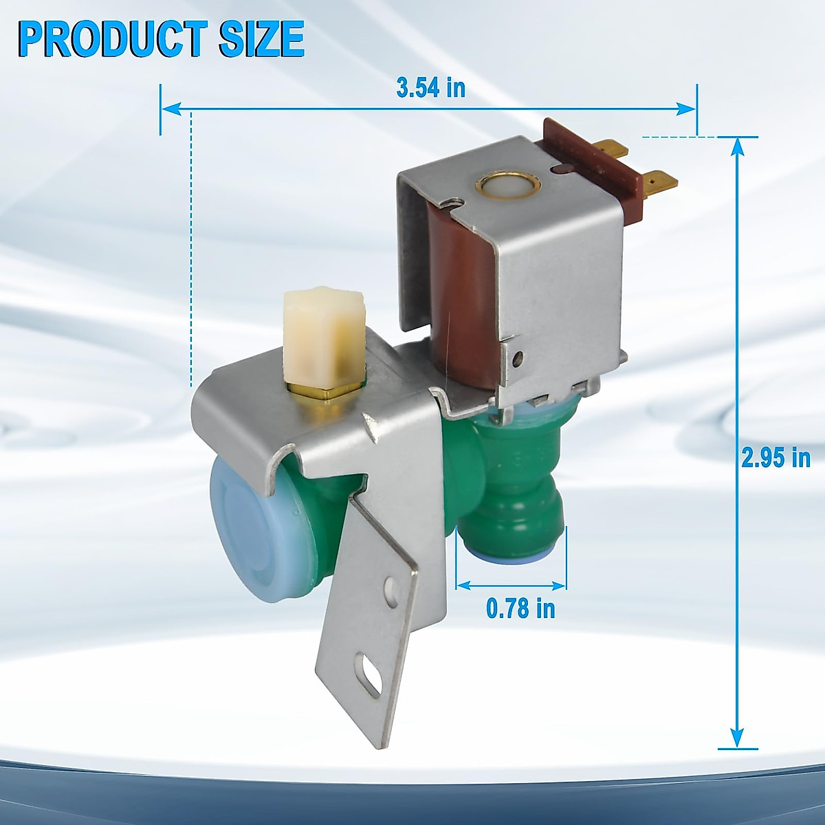 W10238100 WPW10238100 W10498992 Refrigerator Water Inlet Valve, Compatible with Whirlpool Kitchen-Aid Kenmore May-tag Jenn-Air IKEA Refrigerator, Replacement for W11451511 AP6017532 IMV-8100 K-77473