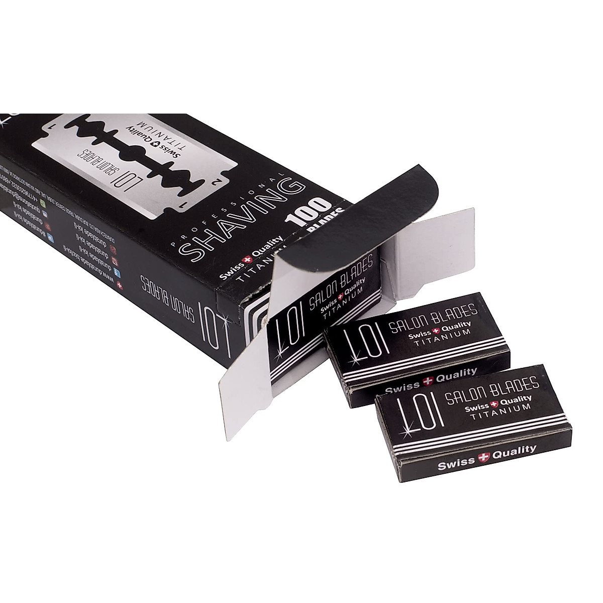 100 Loi Titanium Double Edge Razor Blades For Safety Razor - Men´s Safety Razor Blades For Shaving For Men For A Smooth And Clean Shave (1 Year Supply)