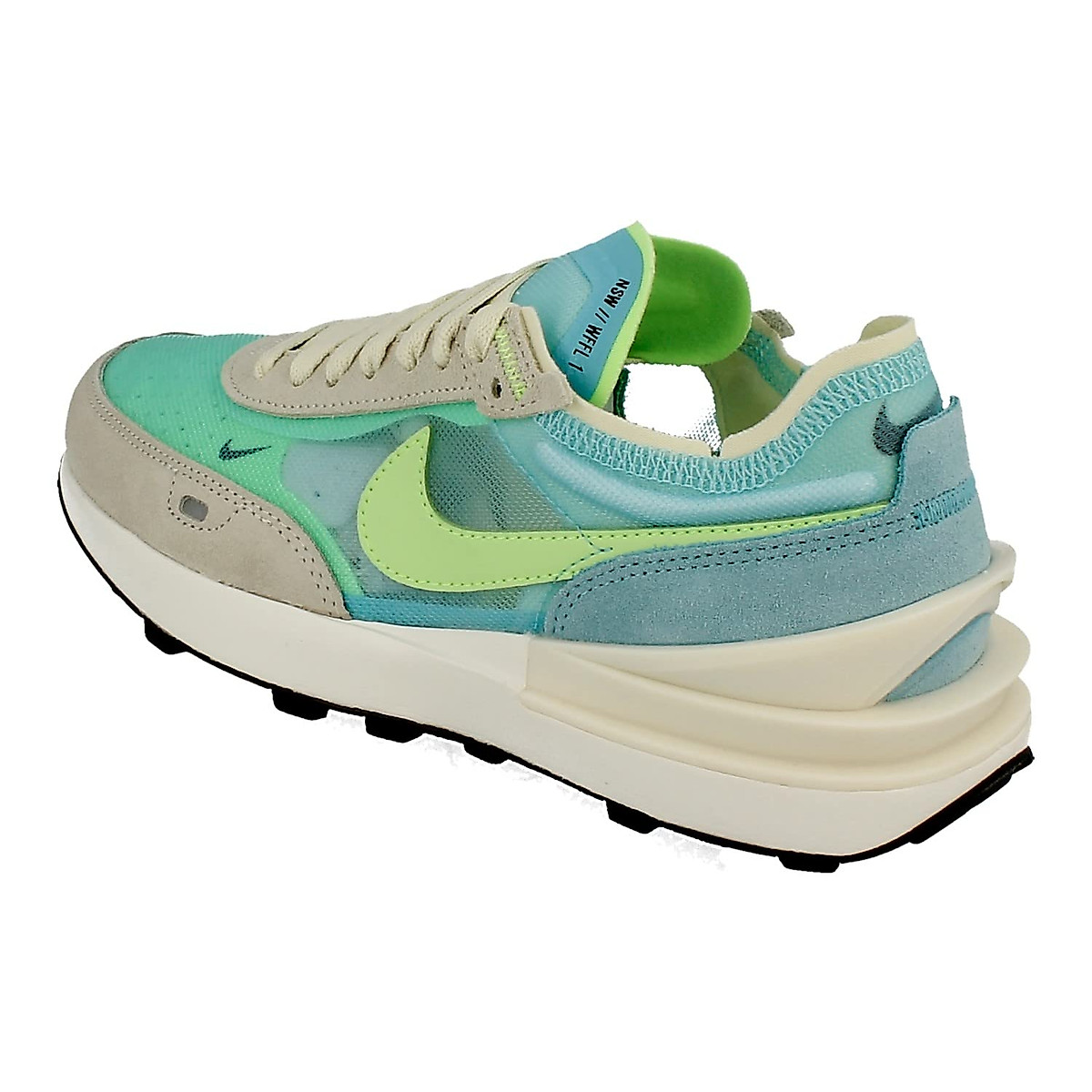 Nike Womens WMNS Waffle One DC2533 401 Bleached Aqua/Lime - Size 7.5W