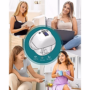 Wearable Breast Pump Hands Free, 4 Modes and 9 Levels, Pain Free and Super Quiet, Long Battery Life, Double Portable Electric Breast Pump with Memory Function, Easy Assemble/Disassemble