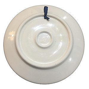 Anka Handcrafts - Christmas Home Decors – Santa with Gifts - Handmade & Handpainted Ceramic Plates with Unique Embossed Surface – w Navy Int. Velvet Case – Christmas for Homes 780