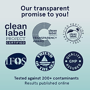 Puori Omega 3 Fish Oil - Ultra Pure 2000mg - 120 Softgels - Heart, Brain and Eye Health Supplement - Burpless, IFOS Certified, Non-GMO Capsules - O3 - 2000mg EPA 1250mg DHA 500mg