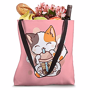 Cat Boba Tea Bubble Tea Anime Kawaii Neko Tote Bag