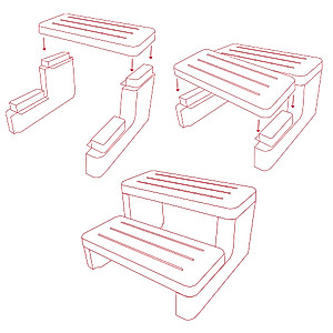 SpaEase Classic Hot Tub Step Black