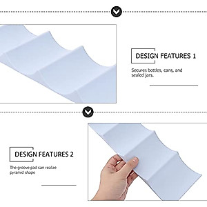 BESTONZON European Style Wine Rack Countertop Plastic Wine Bottle Display Mat Can Easy Stacker Storage Rack For Kitchen (Dark Grey)