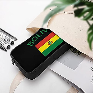 Flag of Bolivia Teen Adult Pencil Case Large Capacity Pen Pencil Bag Durable Storage Pouch