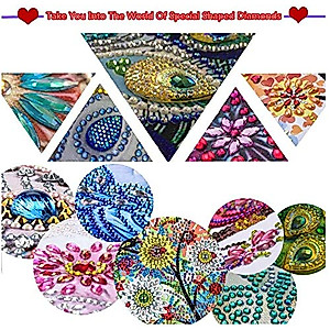 Parrot Diamond Painting Bookmark - pigpigboss 2 Sets Bookmark Diamond Painting Kit Bookmark Diamond Painting with Tassel Parrot Diamond Dots Arts Crafts Kit Bookmark for Adult Kids (21 x 6 cm)