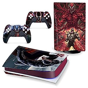 Skins for PS5 Console and Controller Digital Edition,Stickers and Wraps for Playstation5 Console and Cotrolloers Digital Version，Durable Scratch ，Resistant Bubble-Free,Model B