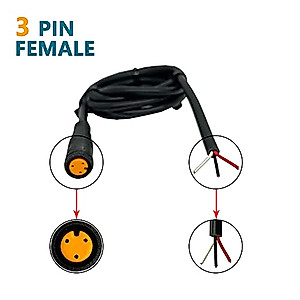 BEISGUANGS Julet 3Pin Female Waterproof Cable Electric Bike Extension Cable Connector for Ebike Light Throttle Ebrake Display