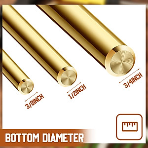 3 Pcs Brass Drift Punch Set, 3/4, 1/2, 3/8 Inch, 25075 25076 25077 Brass Punch Kit