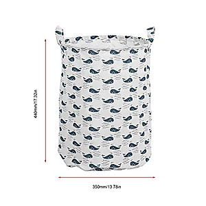 Baynne Linen Laundry Basket, Laundry Storage Bin Washing Basket with Handles Collapsible Laundry Storage Container Dirty Clothes Sorter Organization Bin