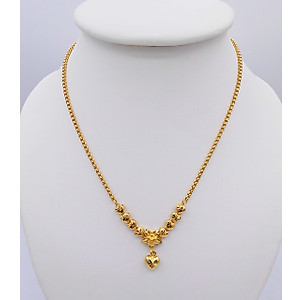 arrawana77 Flower 24k Thai Baht Yellow Gold Plated Filled Necklace Jewelry