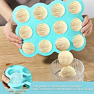 6 Pack Baby Food Storage Container 12 Cup Silicone Baby Food Freezer Tray with Lid Reusable Stackable Silicone Baby Food Freezer Tray for Baby Food Vegetable Fruit Puree and Breast Milk