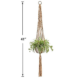 TIMEYARD Macrame Plant Hangers Set of 3 - Handmade Indoor Outdoor Hanging Planter Plant Holder - Modern Boho Home Decor