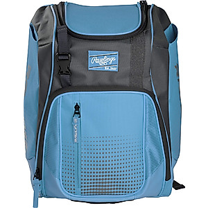 Rawlings | FRANCHISE Backpack Equipment Bag | Baseball / Softball | Columbia Blue