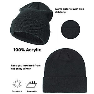 Urban Virgin 4 Packs Toddler Girls Winter Hats Infant Boys Beanie Soft Baby Caps Beanies Kids Knit Winter Hats 4Packs A-Darkgrey S(3Months-2T)