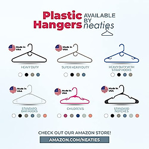 Neaties Plastic Hangers White Standard Plastic Clothes Hanger with Hooks | Heavy Duty Coat Hangers Plastic, Quality Closet Slim Bulk Non-Slip Adult Hangers (30 Pack)