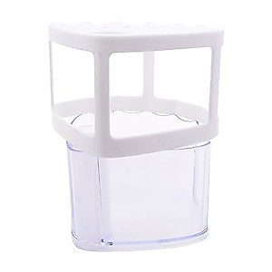 PENCK Small Betta Fish Tank, Acrylic Small Aquarium, Desktop Round Glass Planter Terrarium, Mini Goldfish Tank for Small Shrimp Fish Home Office Decor (White)