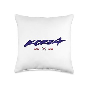 Block Voice South Korea 2022 Football Soccer Taegeuk Warriors Flag Throw Pillow, 16x16, Multicolor