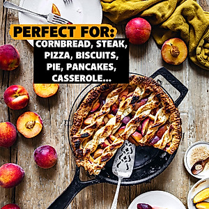 Stargazer 12-Inch Cast Iron Skillet | Made in USA, Seasoned, Even Heat Distribution, Easy to Clean, Smooth Nonstick Finish for Grilling, Frying, Sauteing, Searing, Baking