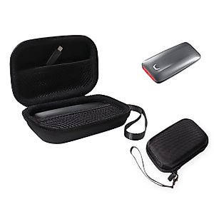 InGo Portable SSD Case - Compatible with SanDisk 1TB Extreme & Samsung X5 - Thunderbolt 3 - Carabiner, Mesh Pocket, Elastic Strap