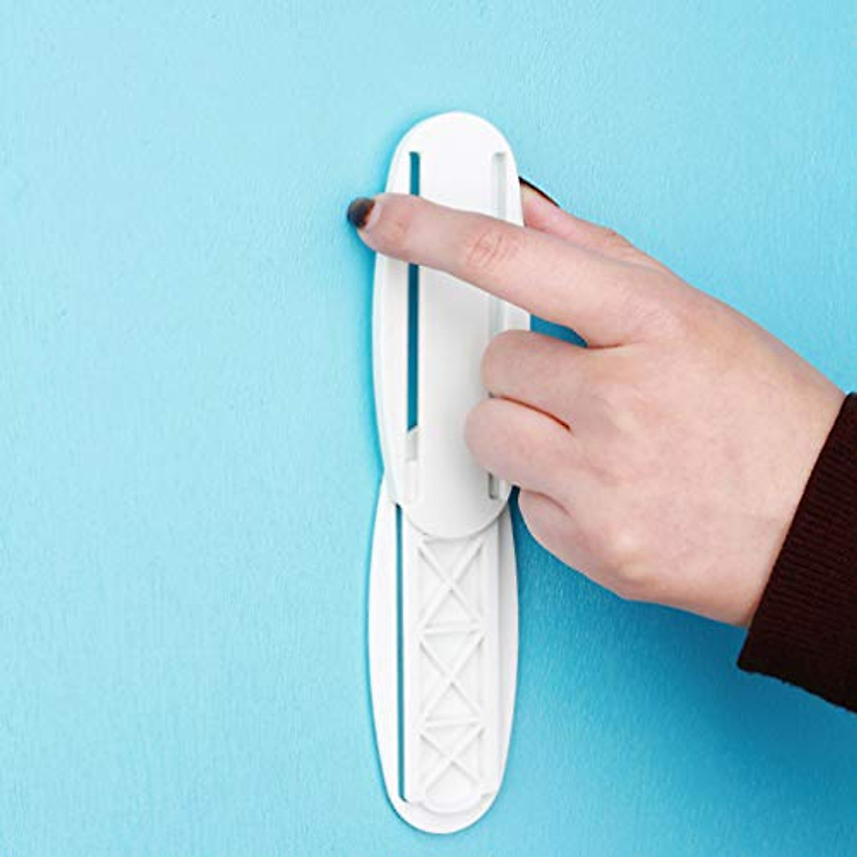 Cabilock 10pcs Power Strip Socket Fixator Wall Mount Power Strips Cable Organizers Punch Free Self Adhesive Socket Remote Control Holder for Home 10Ã—3.7cm