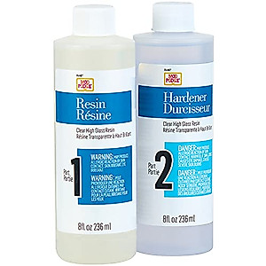 Mod Podge 16 fl oz Hardener 2-Part Supplies Pack, Perfect Kits and Silicone Molds for Epoxy Resin Projects, 25264, Clear