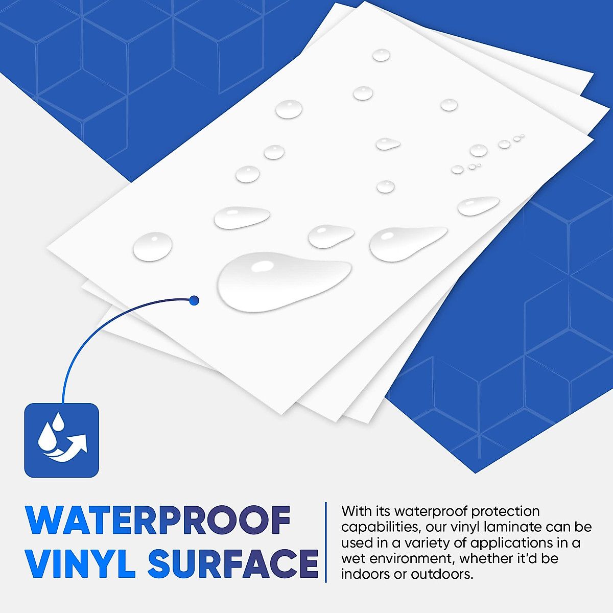 Avarrix Australia Self Adhesive Laminate Sheets for Stickers, Waterproof Label Stickers, Protection for Printable Vinyl Stickers, Glossy, Tear Resistant, Ultra Strong Bond, Pack of 50, A4 Size