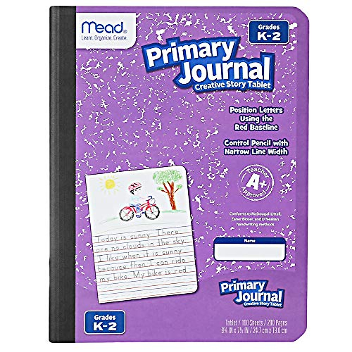 Mead Primary Journal Kindergarten Writing Tablet 6 Pack of Primary Composition Notebook Colors May Vary For Grades K- 2, 100 Sheets (200 Pages) Creative Story Notebooks for Kids 9 3/4 in by 7 1/2 in.