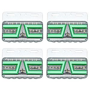 4Pcs Side Marker Truck 24V Trailer Clearance Lights Lighting Dynamic Turn Signal Red White Amber Blue Green,Green