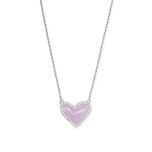 Kendra Scott Ari Heart Short Pendant Necklace Amethyst One Size