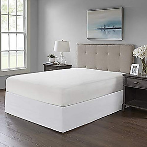 Madison Park Simple Fit Bedskirt, 6" W x 236" L + 26" D, White