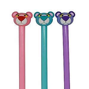 Maydahui 12PCS Tiger Shaped Rollerball Pens Creative Cartoon Leopard Animal Pen Cute Kawaii Fashion Writing Pens Black Gel Ink for Boys School Office