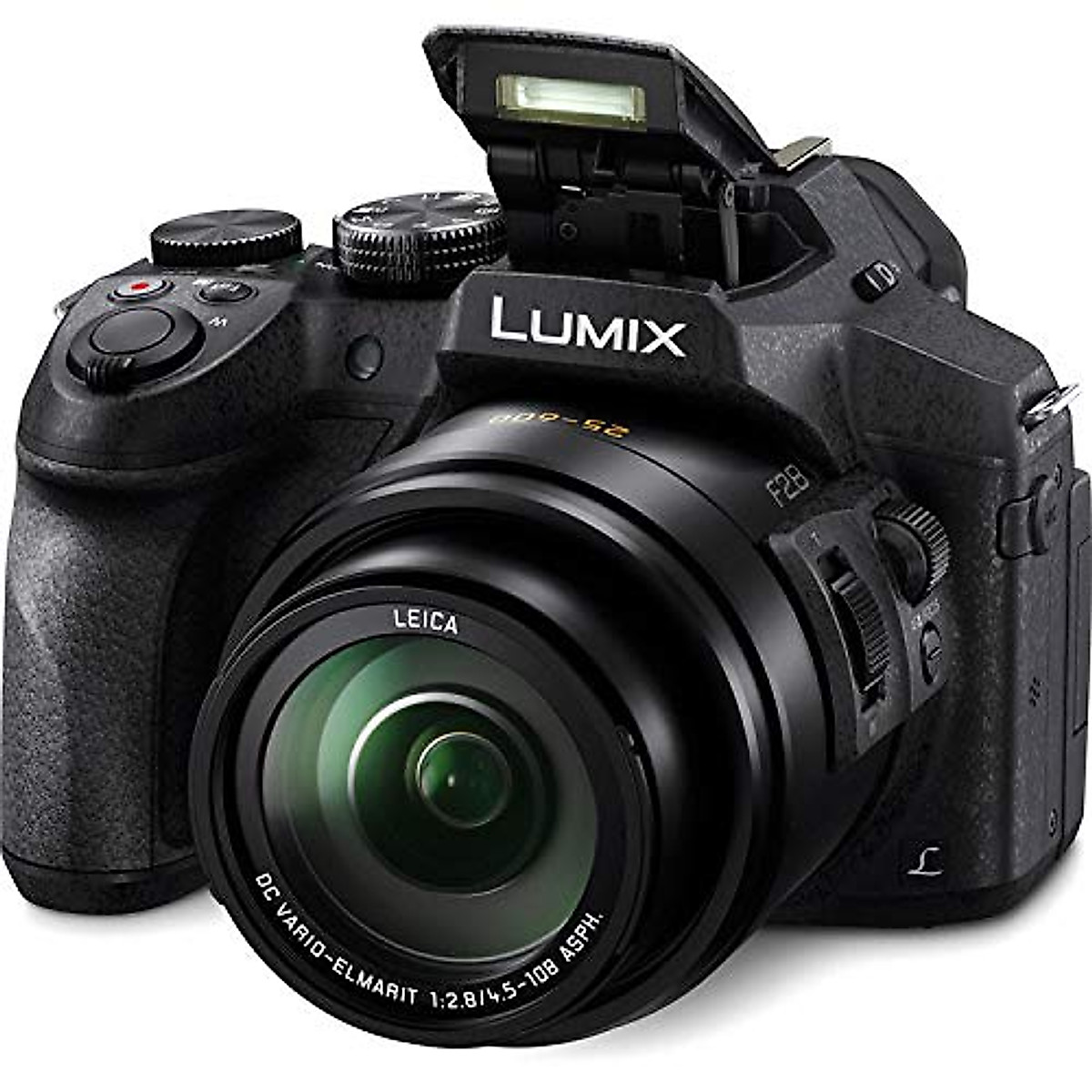 Panasonic DMC-FZ300K Digital Camera with Digital Slave Flash and 64GB Card Bundle