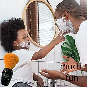 Shave Brush for Men - Barber Shaving Brush - Travel Shave Brushes - Synthetic Shaving Brush - Wet Shave Products for Men Women