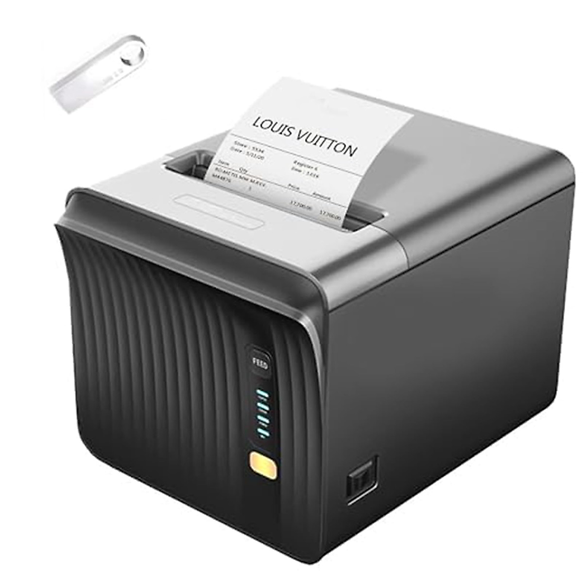 GZGYNADAST 80MM pos Kitchen Printer,Auto Cutter Thermal Receipt Printer Ticket Bill Invoice resturant Printer for Small Business Support Cash Drawer Hung on The Wall (USB+LAN/Ethernet Port)