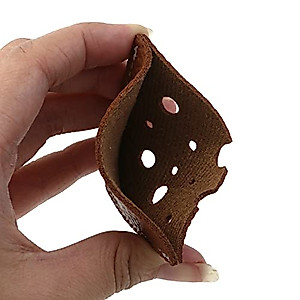 Leather Cheese Bookmarks,Mcredy 3 PCS Corner Page Book Marks,Leather Page Clips Corner Book Markers Gifts for Students Teachers,Reading Lover,Brown