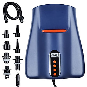 Abahub 22PSI SUP Electric Air Pump, Auto-Off Inflation & Deflation, Portable High Pressure Pump, 12 DV Car Connector for Inflatable Stand Up Paddle Boards, Kayaks, Boats