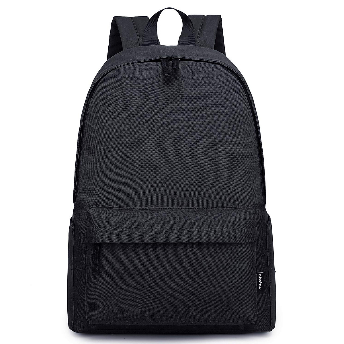 Abshoo Lightweight Casual Unisex Backpack for School Solid Color Boobags (Black)