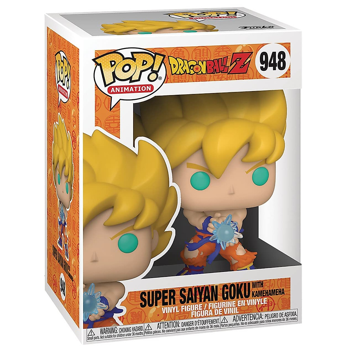POP Dragon Ball Z - Super Saiyan Goku with Kamehameha Wave Funko Pop! Vinyl Figure (Bundled with Compatible Pop Box Protector Case), Multicolored, 3.75 inches