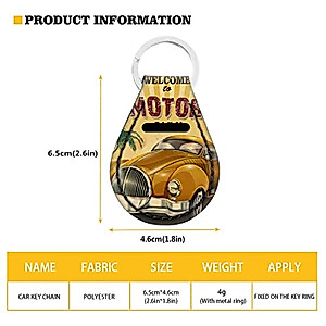 GIFTPUZZ Fashion Keychains for Car Home Keys, Water Bottle Badge, Phone, Camera, USB Holders (Rainbow Leopard Print)