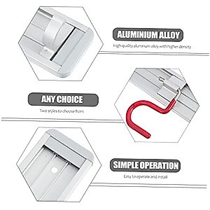 Unomor Broomstick Wall Mount Clothing Rack Mutitool Garage Tool Organizer Mop Hanging Hooks Broom Mop Holder Broom Hanger Broom Organizer Wall Hanging Broom Gripper Mops Aluminum Alloy