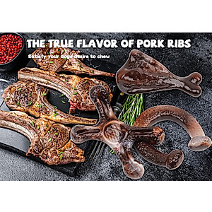 Petbuy 3 Pack Dog Chew Toys for Aggressive Chewers Indestructible Dog Tough Chew Toys,Bacon Flavor Durable Nylon Dog Bones Teething Toy for Dogs Gift,Small Medium and Large Dog Breeds