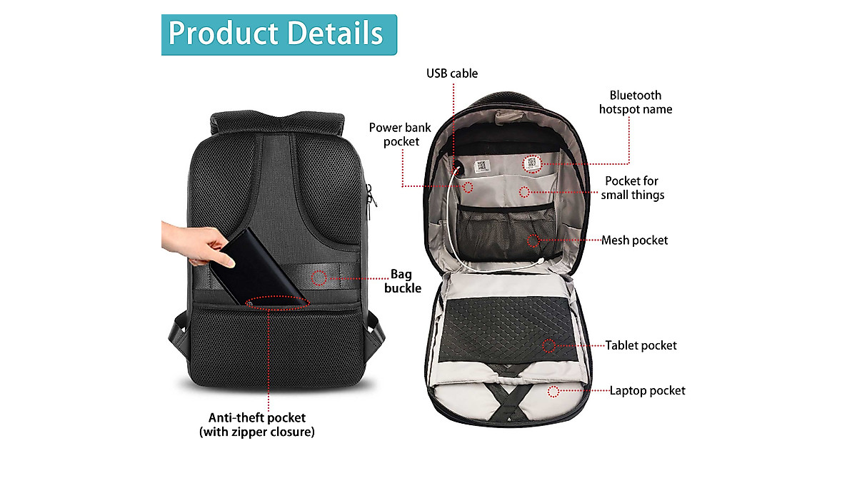 Welaso Smart Bluetooth LED Backpack | Programmable LED Display