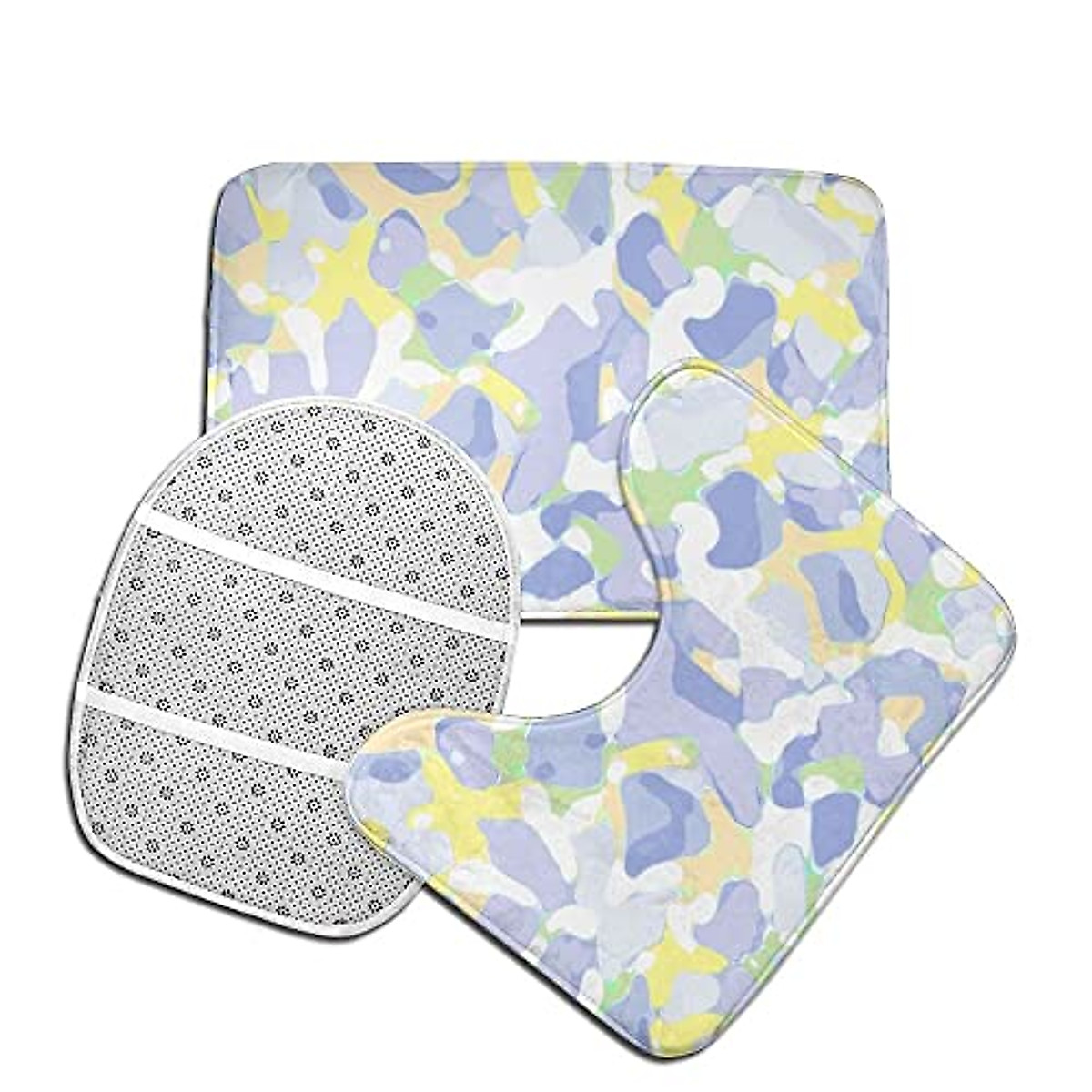 ZLDXDP 3 PCS Set Toilet Anti Slip Floor Mat Cover Shower Decoration Cushion Rugs Bath Entrance Doormat