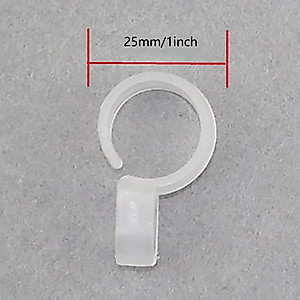 Shikuer Wind Proof Hanger Hook, Anti Slip Clothes Hangers from Drying Rack, Clear Plastic Hook for 1 inch Diameter Rod, Clothes Drying Rack Organizer 10 PCS Laundry Hook Clips Windproof Hanger Buckle