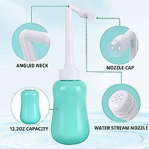 GOLDEN DEER 2 Pack Peri Bottle for Postpartum Care for Perineal Recovery 12.7 OZ Purple&Turquoise