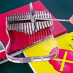 KASIQI for Thumb Pianos Finger Piano, 21 Key Kalimba Bridge Tuning Hammer Kit Thumb Piano Replacement Parts (B)