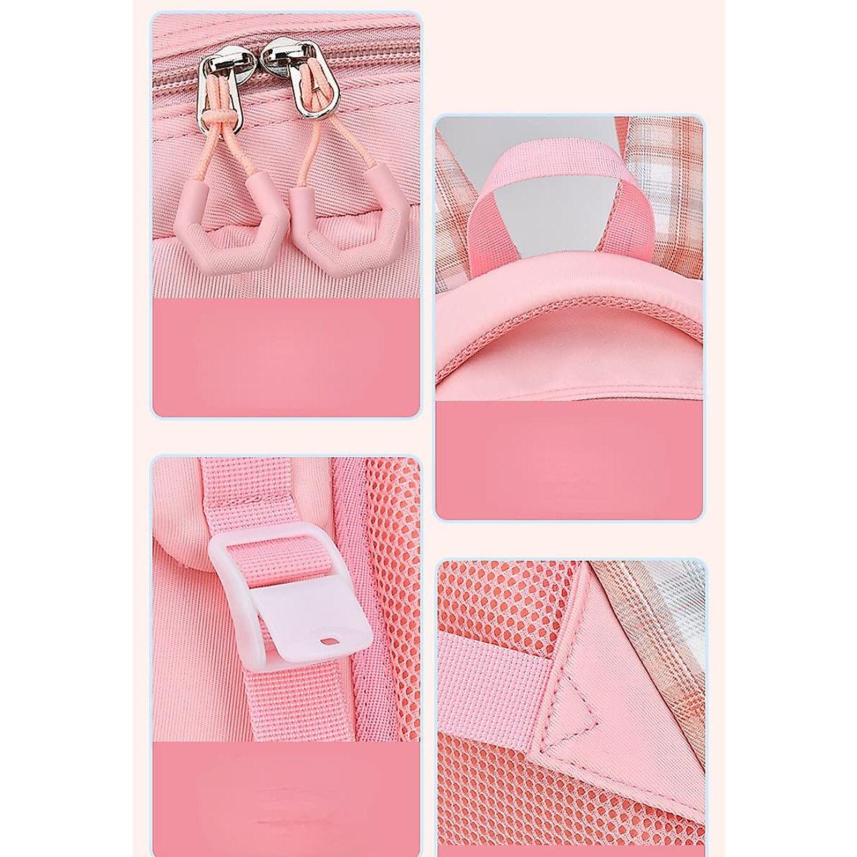 HUIHSVHA Kawaii Backpack, Cute Pink Large Capacity School Laptop Bag, Casual Travel Daypack Bookbag for Teens Girls Students